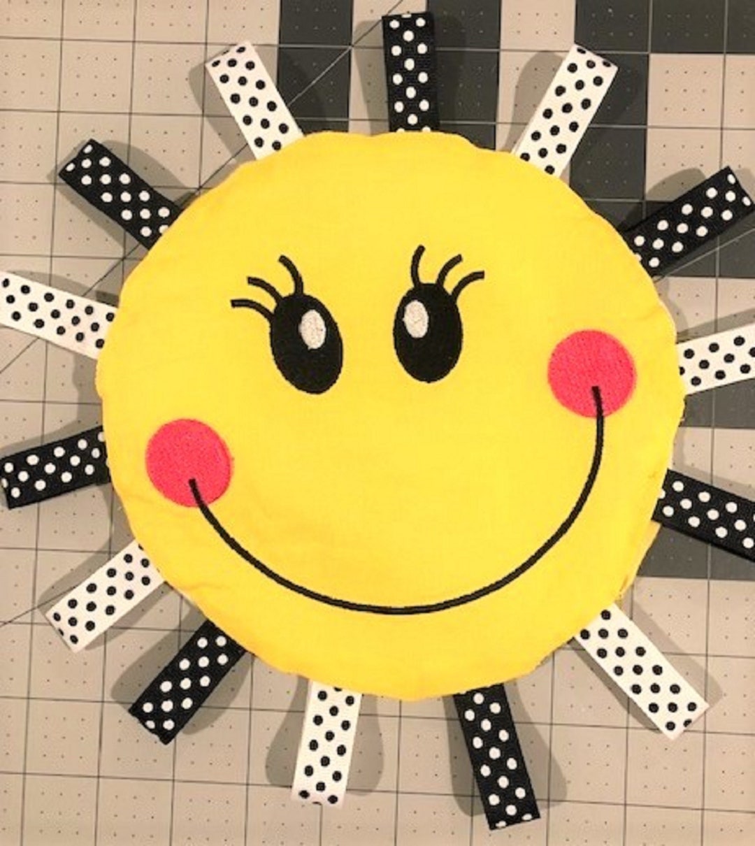 Machine ITH (in the Hoop) Embroidery Sun Ribbon Sensory Crinkle Toy - Etsy