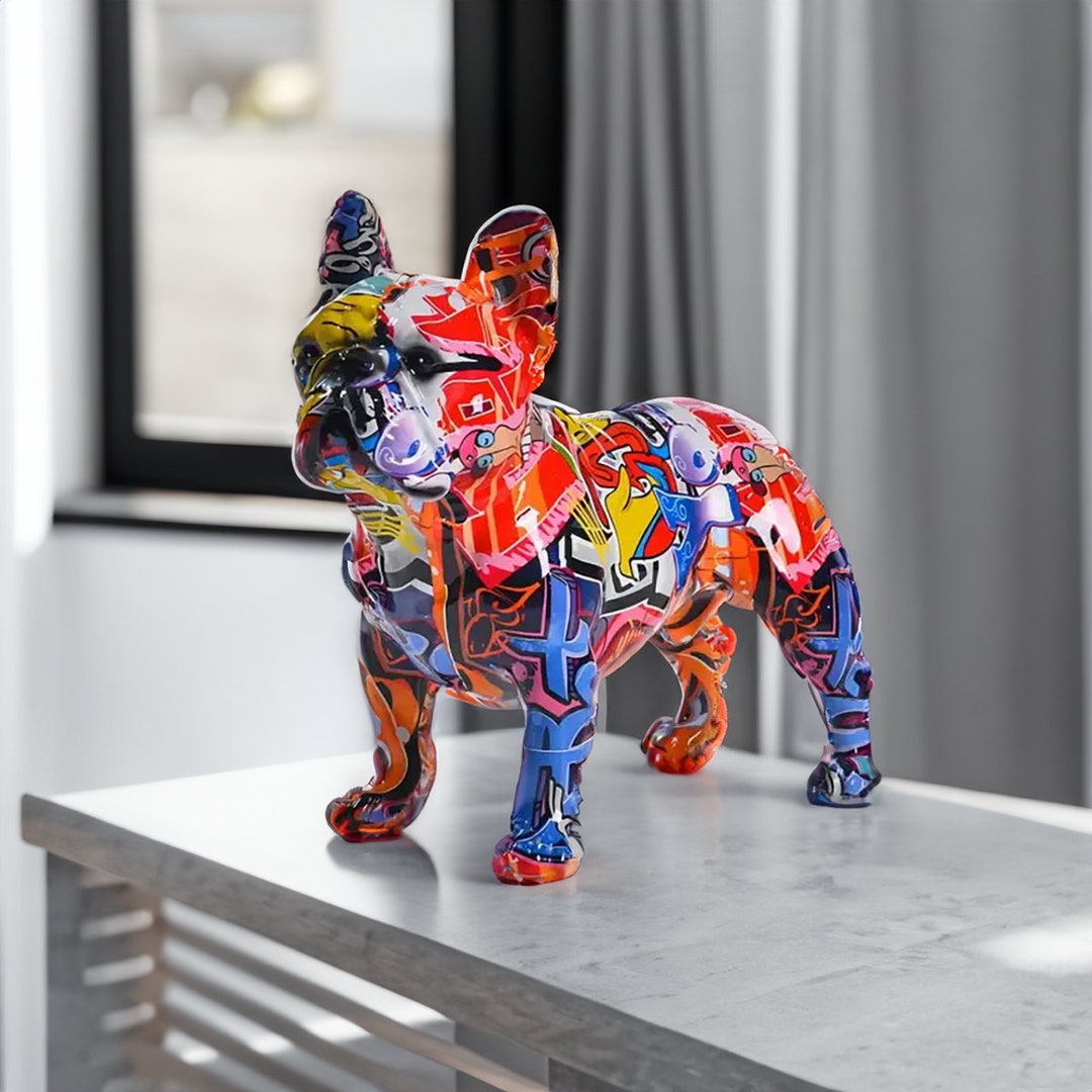 French Bulldog, Balloon Dog. Colorful Pop Art Mini Sculpture Graffiti ...