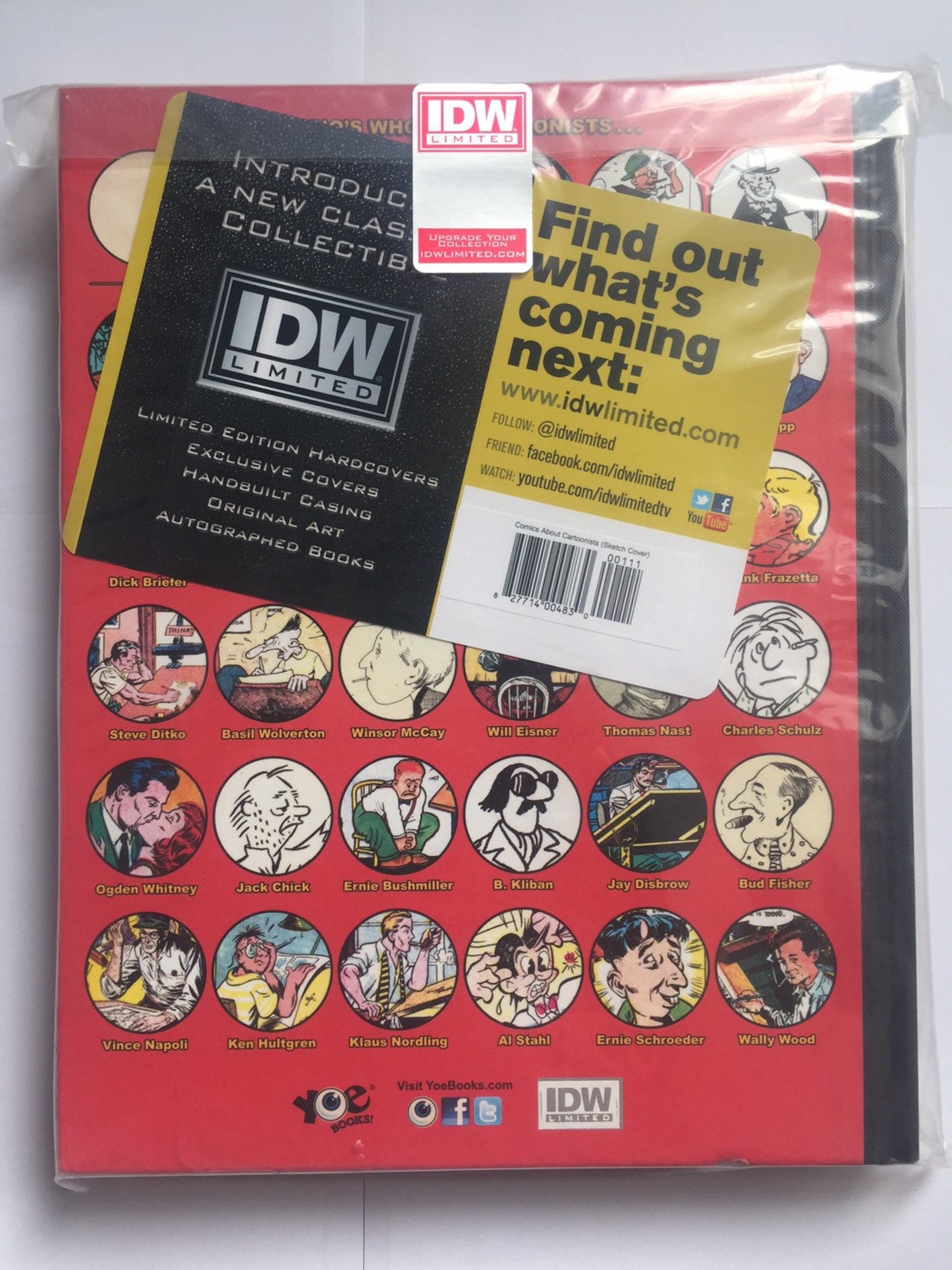 IDW Publishing COMICS About CARTOONISTS Limited Edition Blank Sketch ...