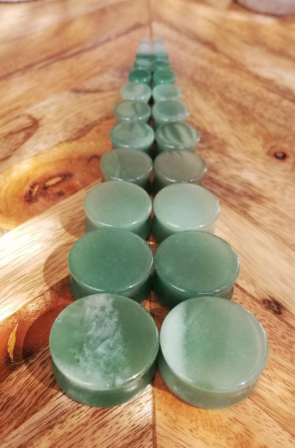 Jade stone plugs PAIR of double flared jade plugs 8g 6g | Etsy