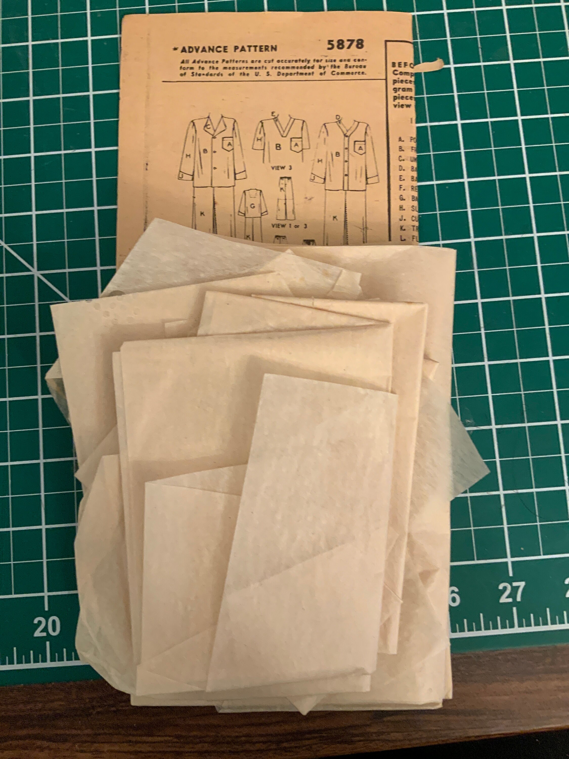 Advance 5878 in Chest Sizes 42-44 for Men’s Pajamas - Etsy