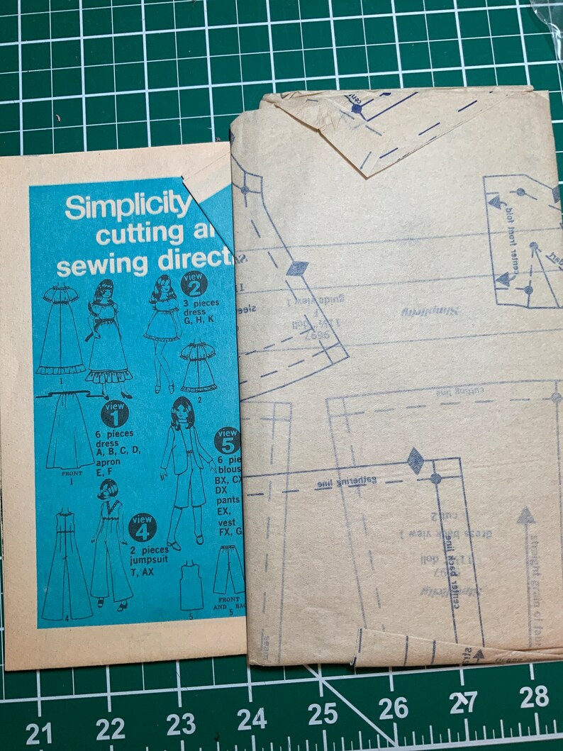 1970s Simplicity 9697 for Wardrobe for 11 1/2 Inch Doll - Etsy