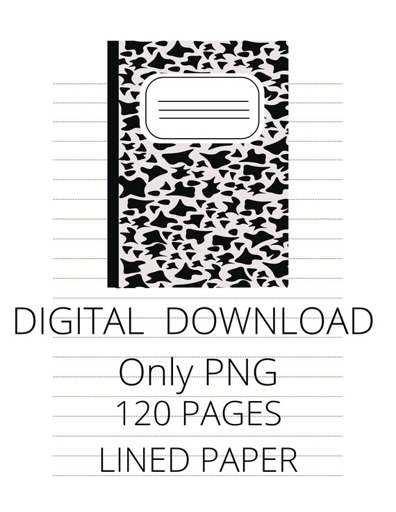 120 Lined Notebook Paper Pages Interior PDF for KDP Lined - Etsy