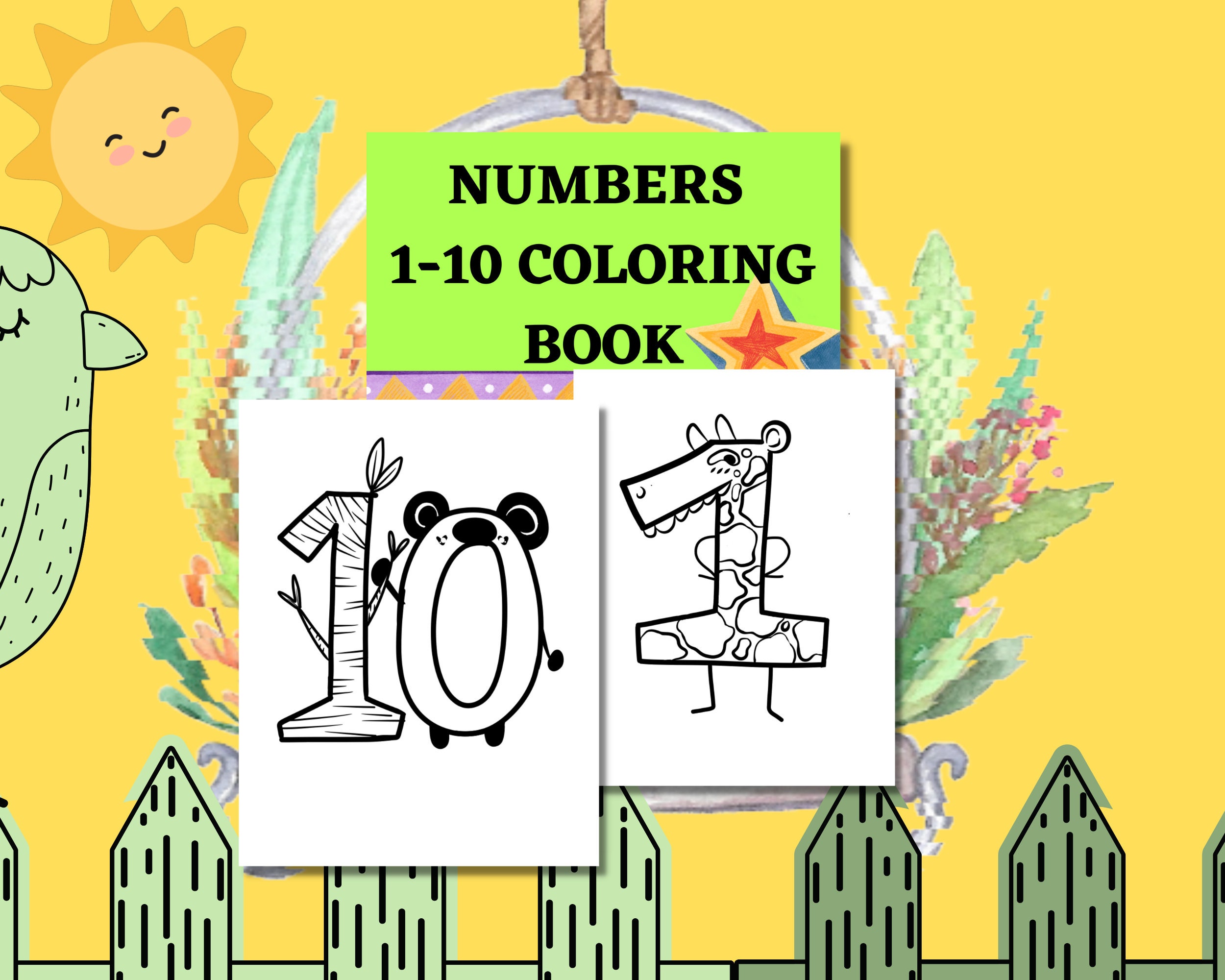 Numbers Coloring Pages|kids Coloring Printable Pages 1-10|number ...