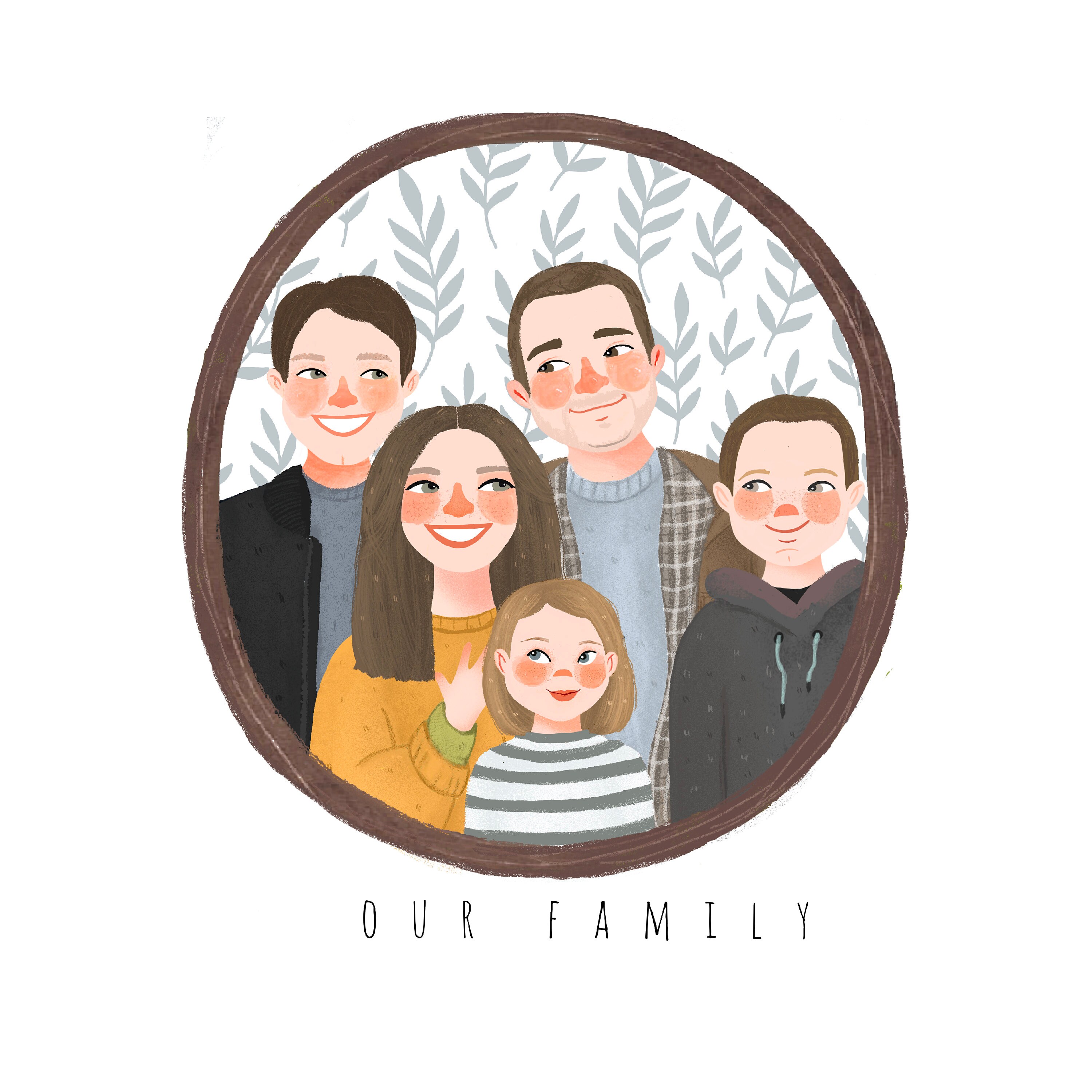 Pencil Art & Collectibles Personalized portraits of family and friends ...