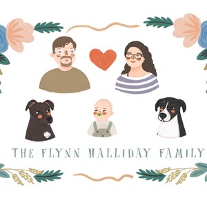 Family Tree Illustration Couple Portrait Couple - Etsy