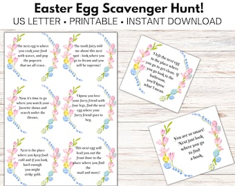 Indoor Easter Scavenger Hunt丨easter Egg Hunt Clues丨easter - Etsy