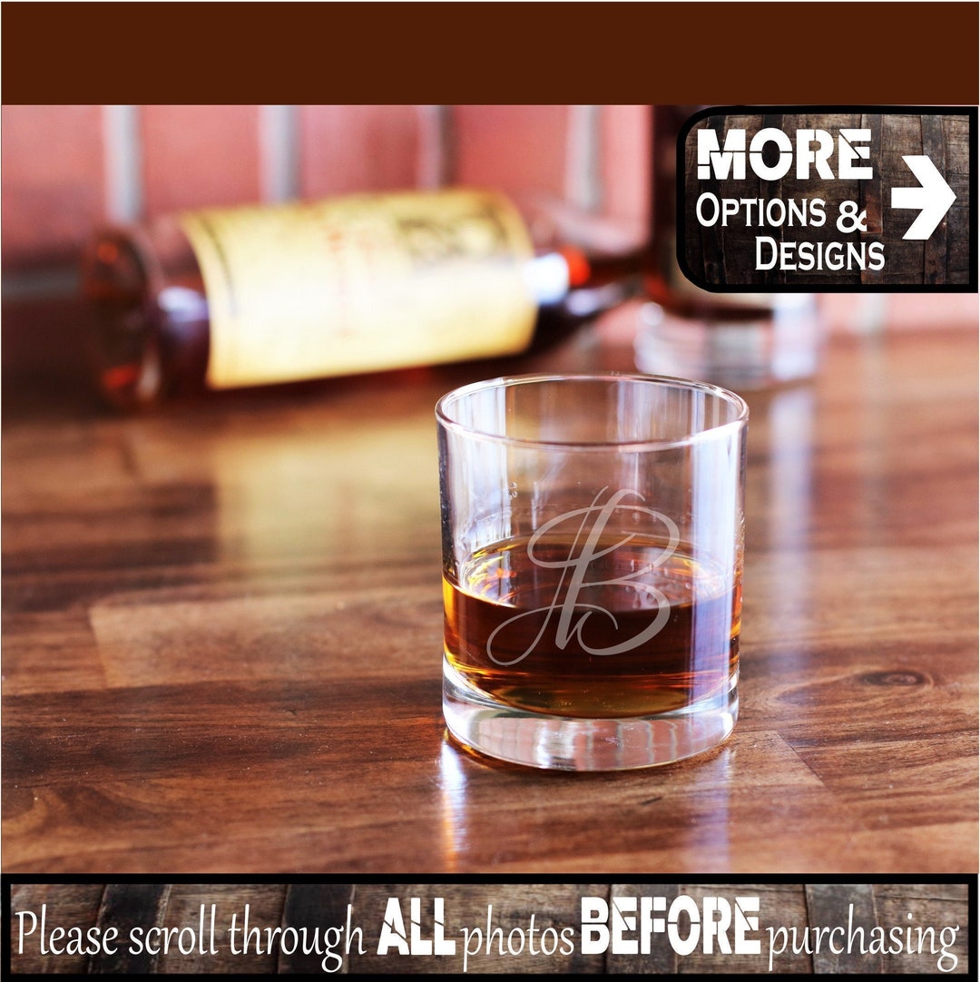 Monogram Whiskey Glass / Monogram Glasses / Bourbon Glasses / Monogram ...