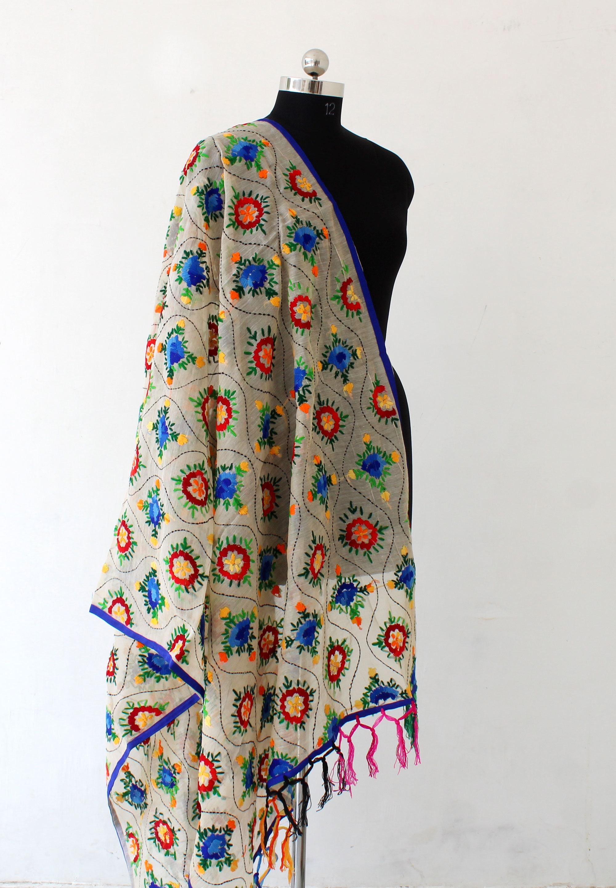 Pakistani Phulkari Dupatta Hand Embroidered Hijab Unique | Etsy