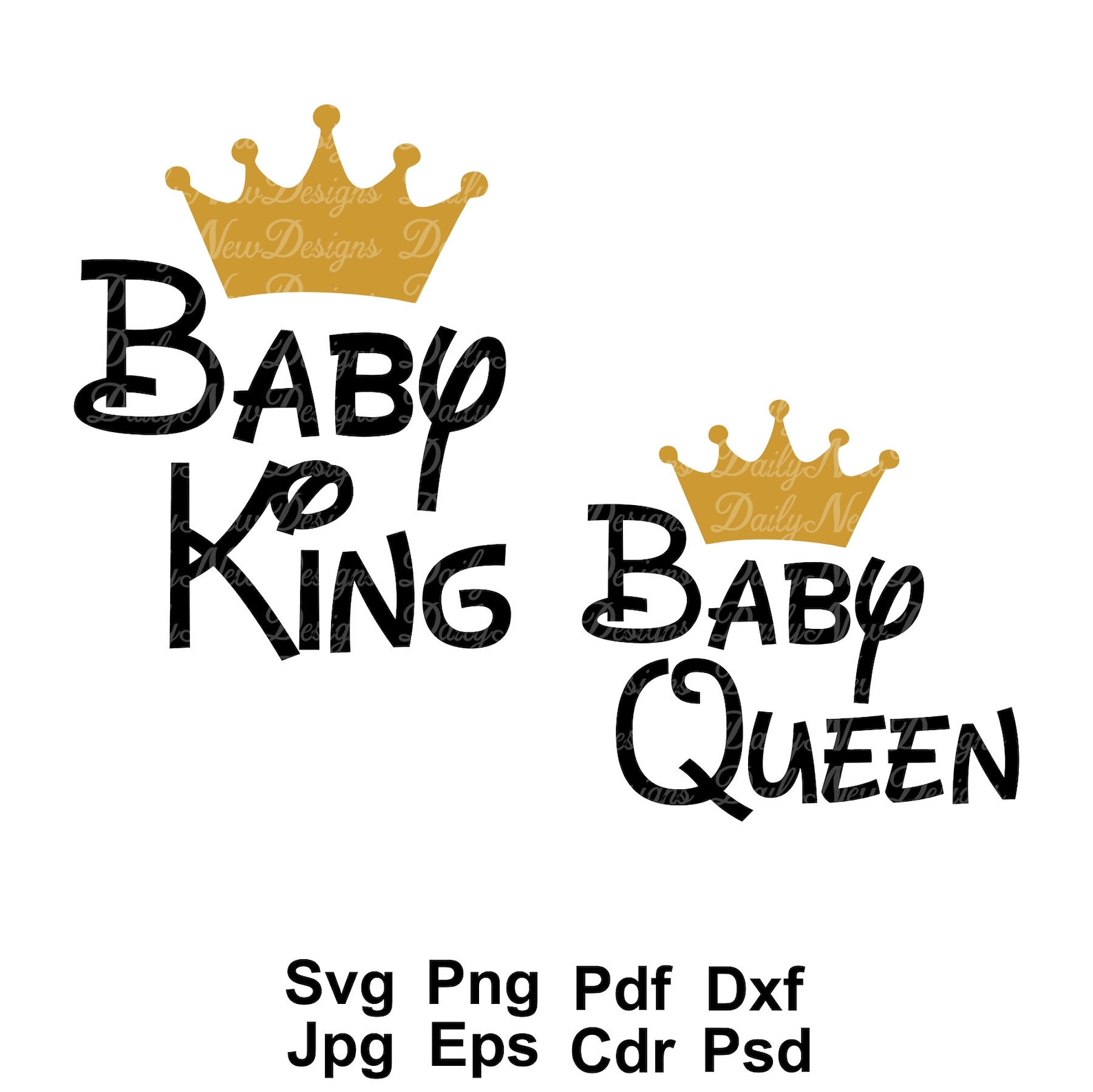 Baby King Svg / Baby Queen Svg / Crown Svg / Tshirt Svg / | Etsy
