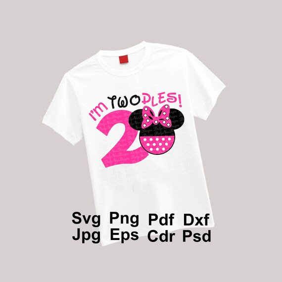 Clip Art & Image Files I'm Twodles Bundle SVG Minnie I'm Twodles Svg ...