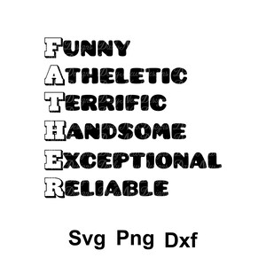 Father Acrostic Words Svg / Father's Day / Gift for Dad / - Etsy