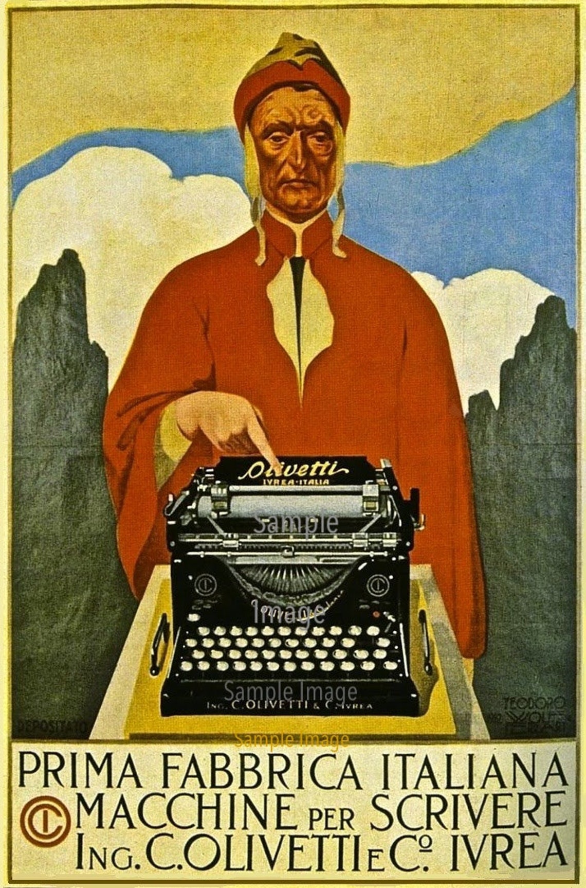 Vintage TYPEWRITER ADVERTISEMENT Poster GRAPHIC Images (set of 3) Trend ...