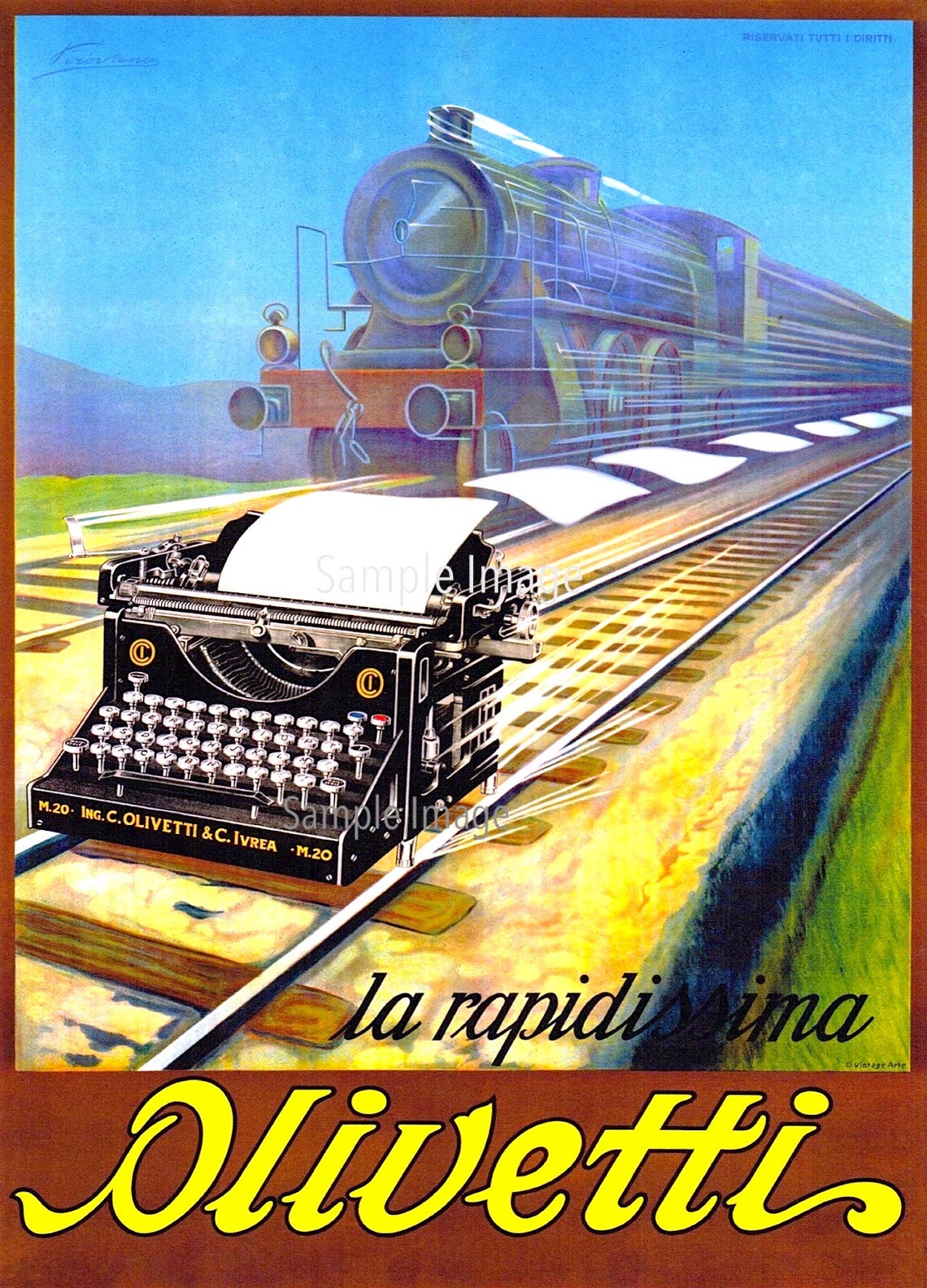 Vintage TYPEWRITER ADVERTISEMENT Poster GRAPHIC Images (set of 3) Trend ...