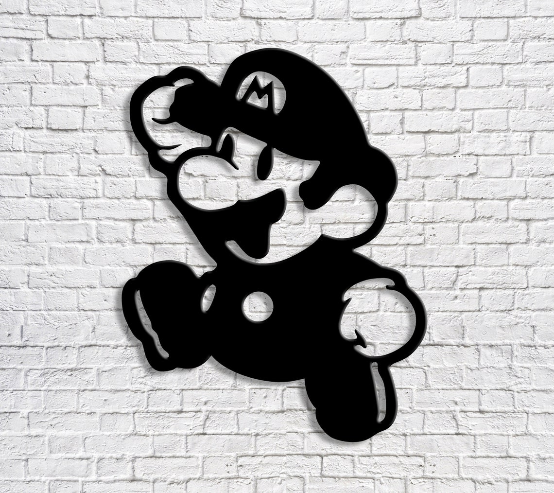Super Mario Metal Wall Decor Steel Wall Hanging Art Living | Etsy