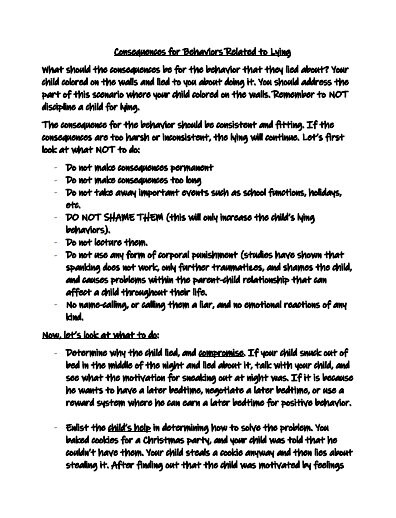 Problematic Lying in Children Handouts/task Cards BUNDLE TF-CBT Aligned ...