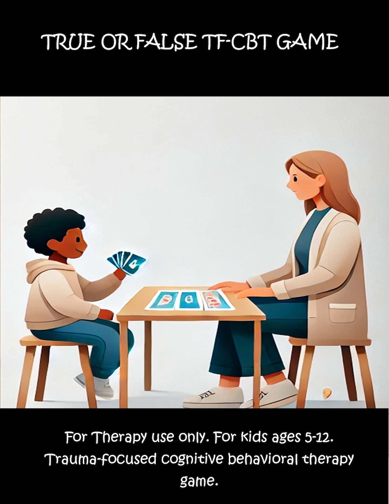 TF-CBT True or False Game Psychoeducation Kids Age 5-12 - Etsy