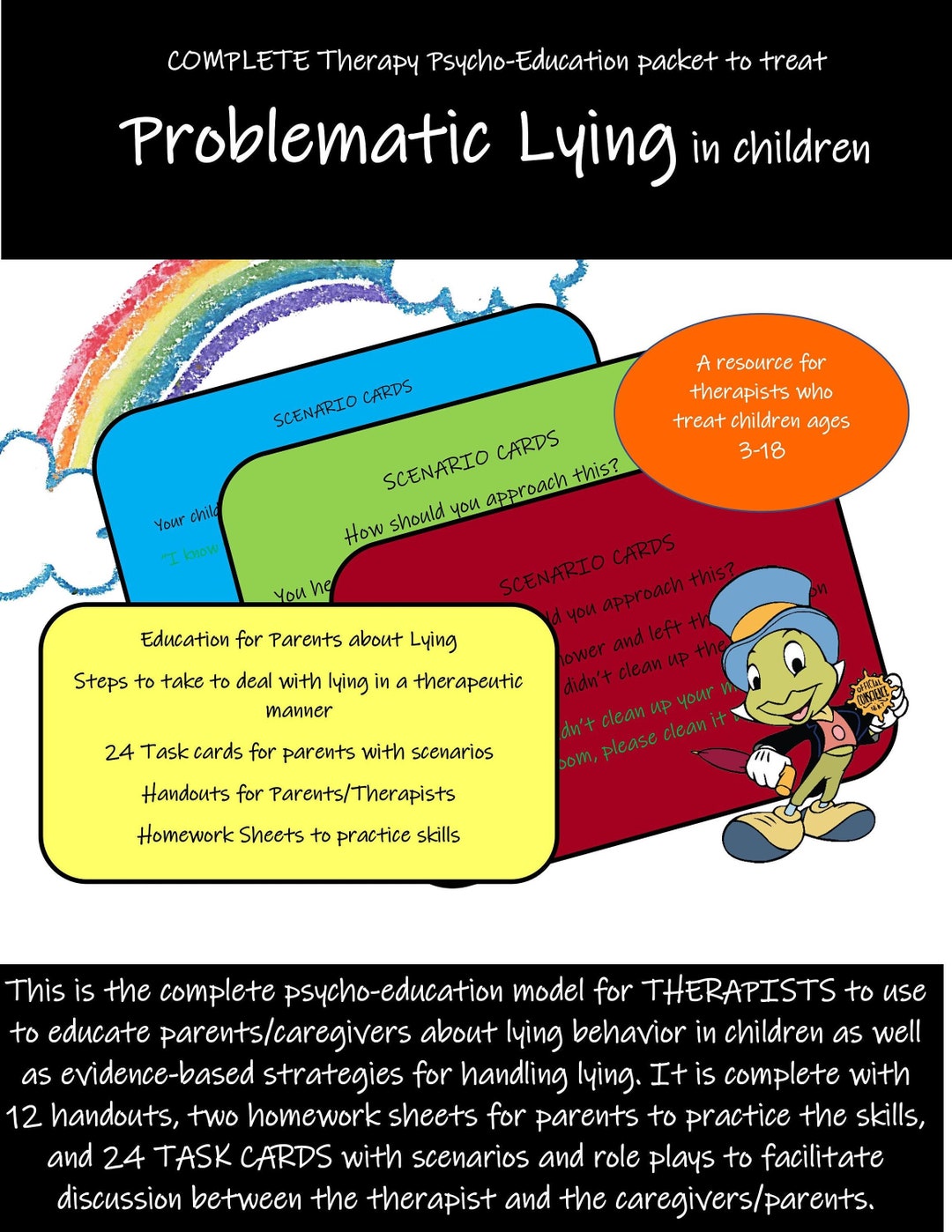 Problematic Lying in Children Handouts/task Cards BUNDLE TF-CBT Aligned ...
