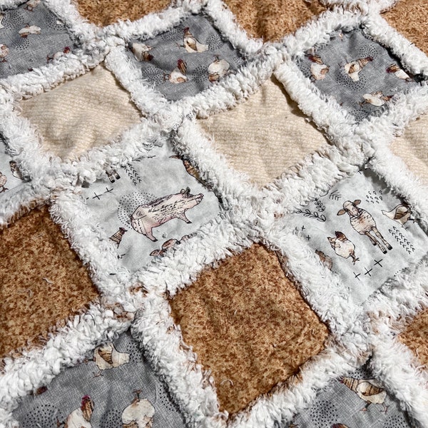 Animal Rag Quilt - Etsy