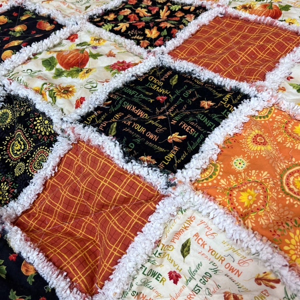 Patchwork Rag Quilt - Etsy