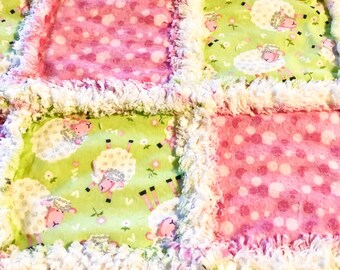 Pink Rag Quilt | Etsy