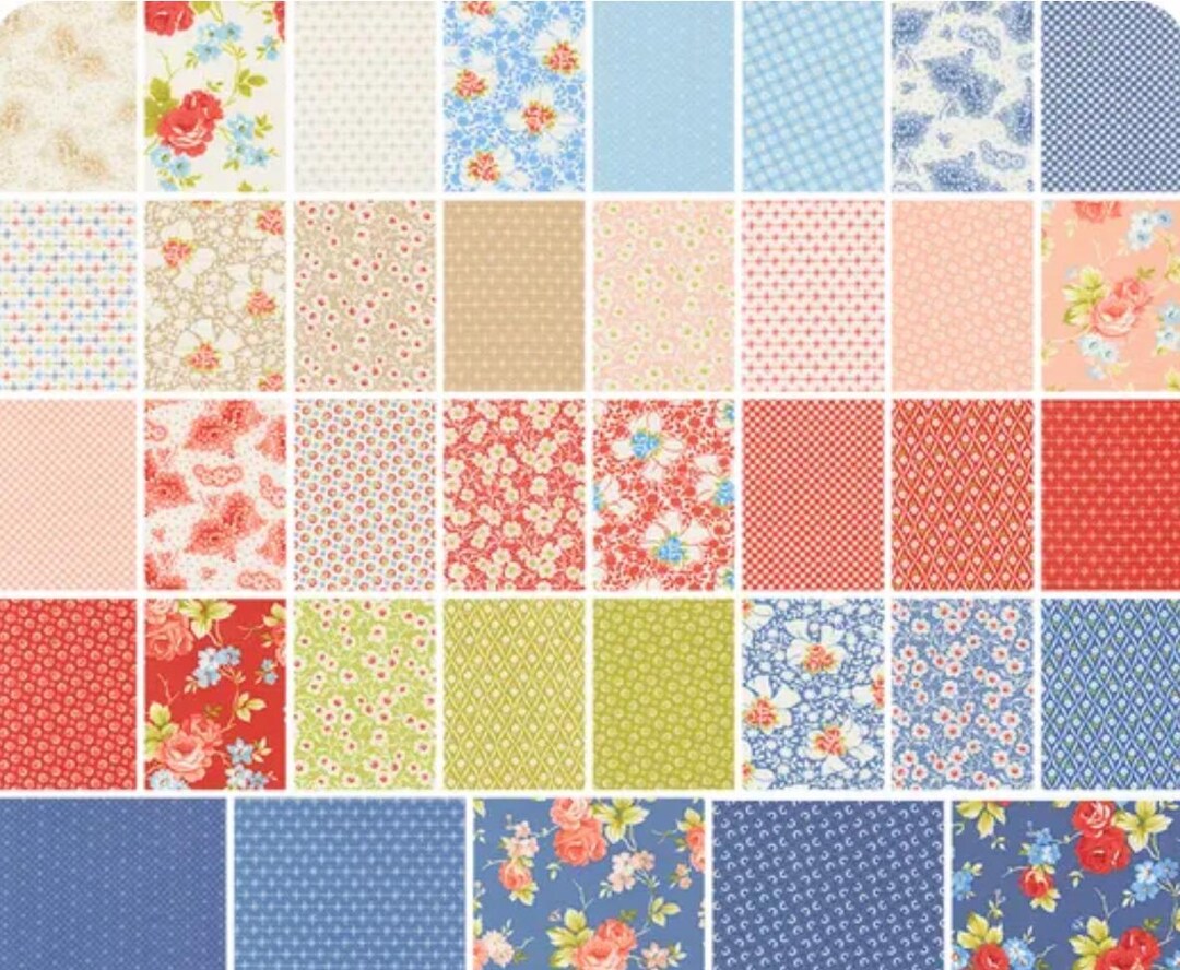 Custom Modern Floral Rag Quilt: Peach, Blue, White, Green (throw, Queen ...