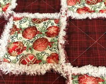 Christmas Rag Quilt | Etsy