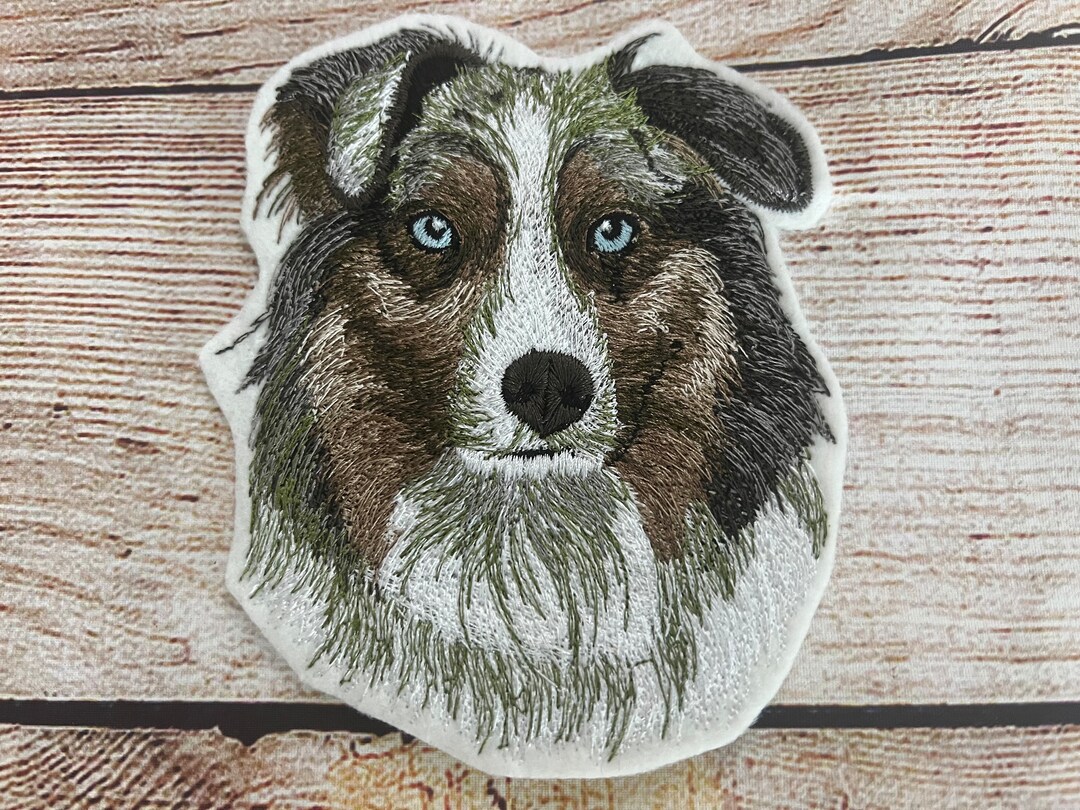 Australian Shepherd Dog Patch, Pet Patch, Large Patch, Embroidered ...