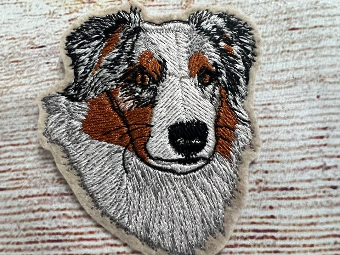 Australian Shepherd Patch, Dog Patch, Pet Patch, Small Patch, Embroidered Decoration, Patch for ...