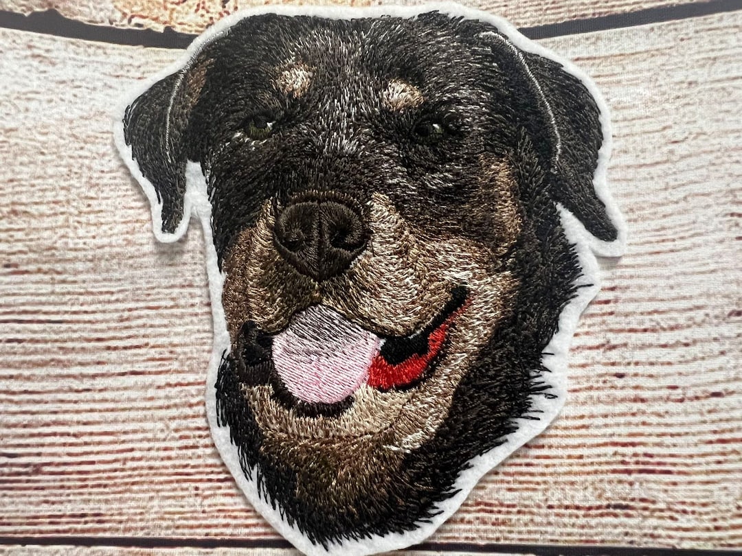 Rottweiler Dog Patch, Pet Patch, Large Patch, Embroidered Patch ...