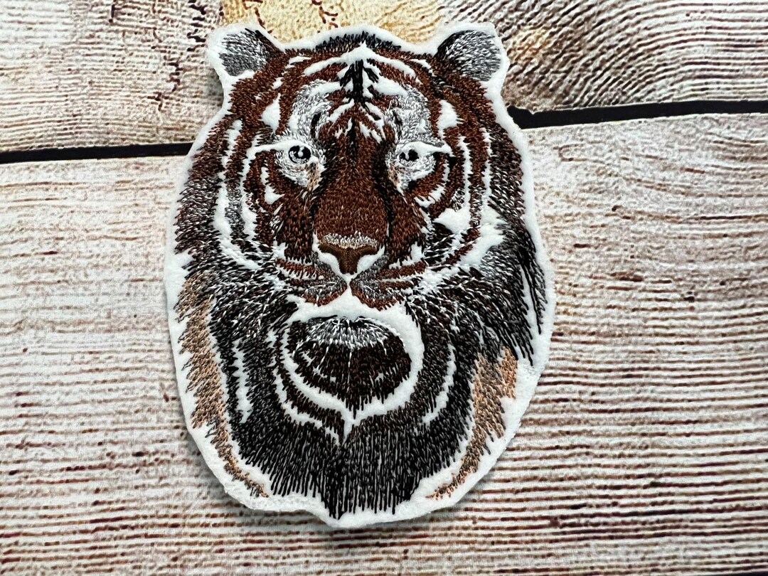 Tiger Patch, Embroidered Patch Embellishment, Clothes Accessory, Sew on ...