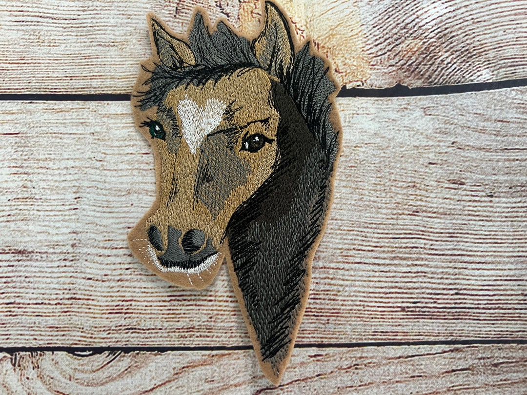 Brown Horse Lover Patch, Large Horse Head Patch, 7”x 4”,jacket and Hat ...