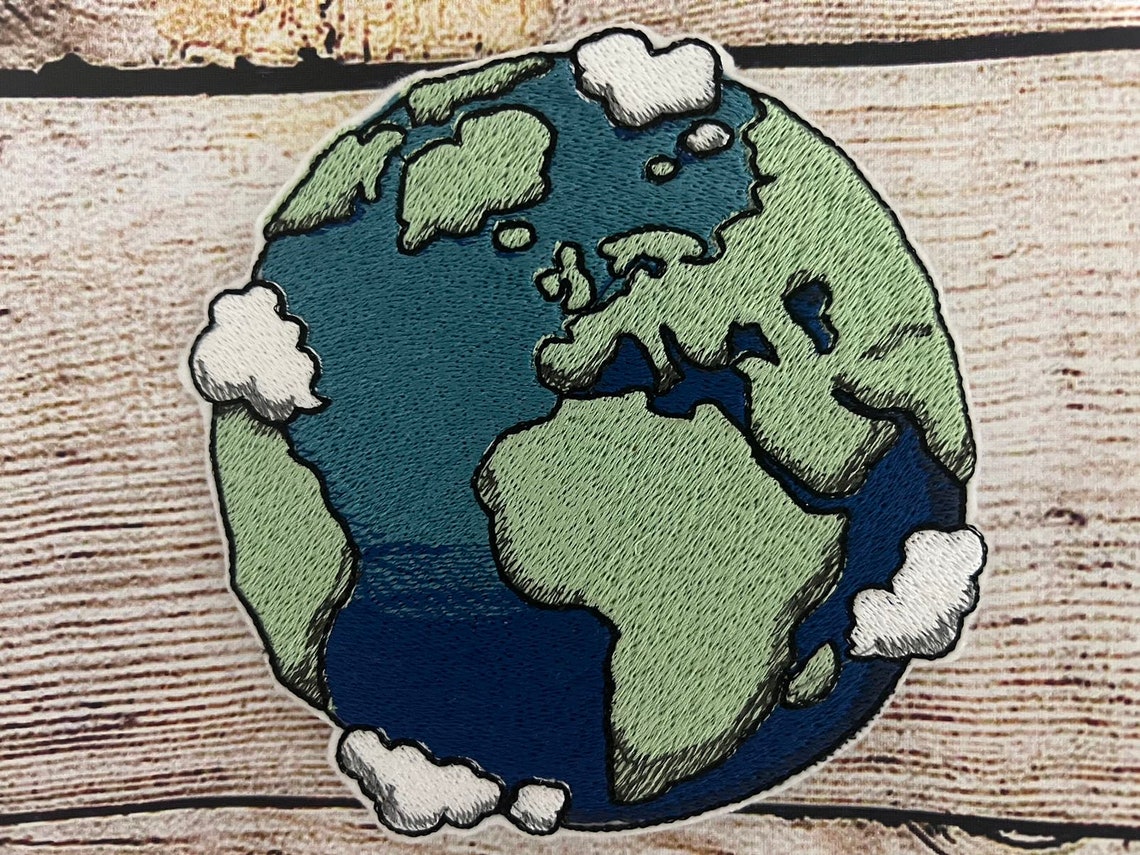Earth From Africa’s Point of View Patch, Planet Earth Patch, World ...