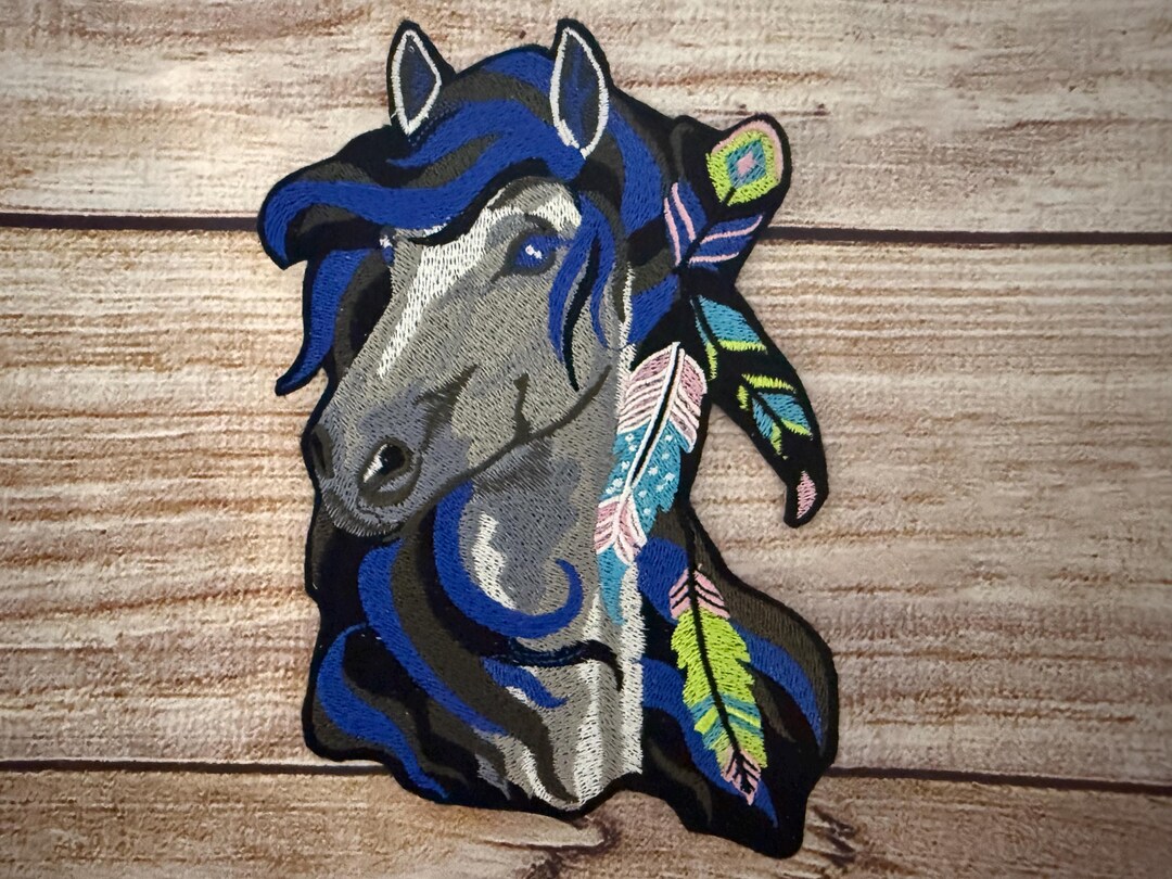 Pferd Design Patch, Horse Patch, Large Embroidered Patch, Embellishment ...
