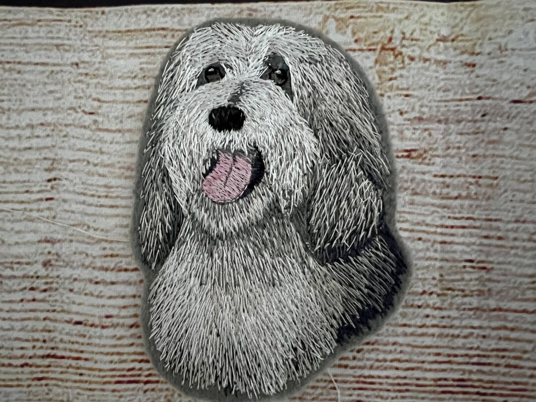 Bearded Collie Patch, OES Dog Badge, Dog Patch, Embroidered Decoration ...