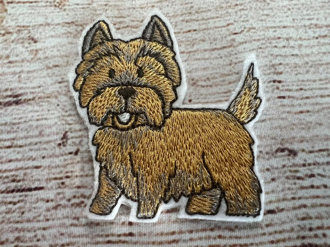 Westie Patch, West Highland Dog Badge, Embroidered Decoration, Small ...