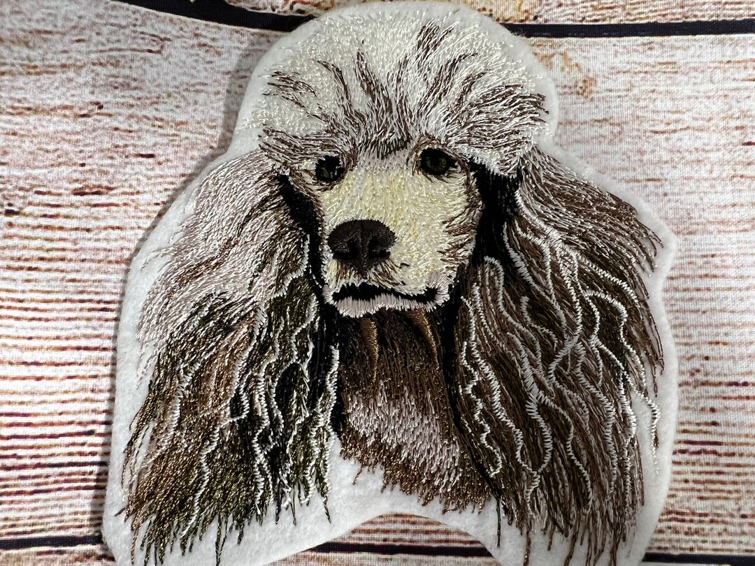 Standard Poodle Patch, Pet Patch, Large Patch, Embroidered Patch ...