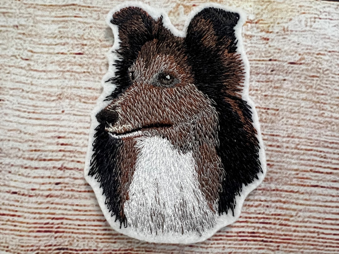 Shetland Sheepdog Patch, Dog Badge, Sheltie Dog Patch, Embroidered ...