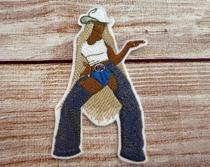 Bey as a Cowboy Patch, Yonce Album Cover, Jacket and Hat Embellishment ...