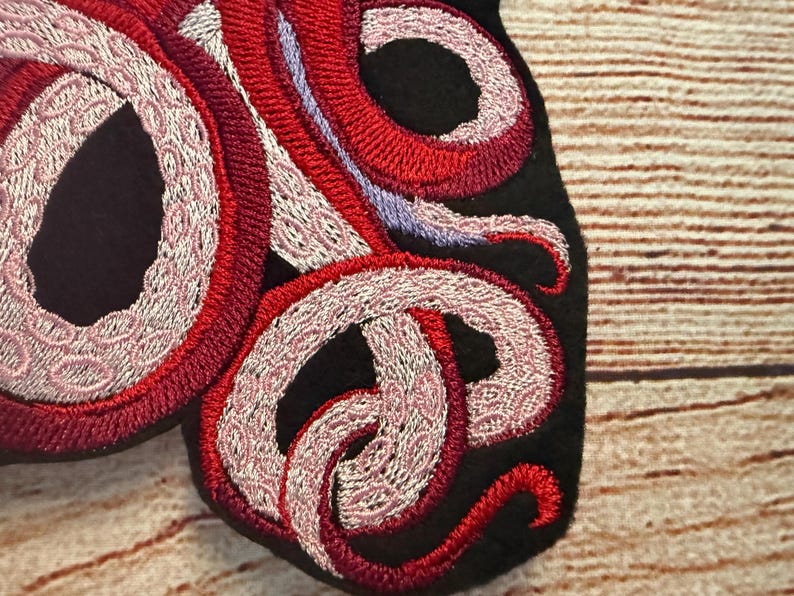 Octopus Patch, Large Patch, Collectable Embroidered Patch Embellishment ...