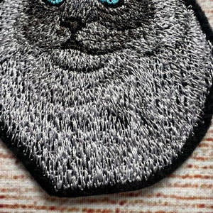 Cat Patch, Siamese Cat, Kitty Cat Patch, Small Badge, Embroidered Decoration, Iron-on Patch, Sew ...