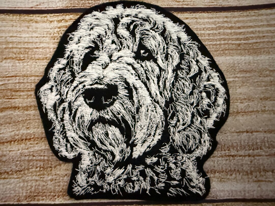 Goldendoodle Patch, Labradoodle Patch, 4.75”x4.75” Embroidered Patch ...