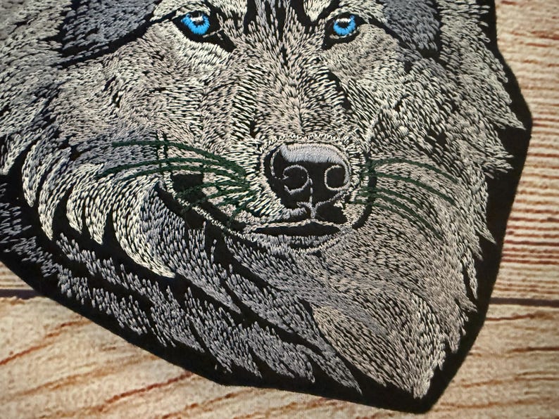 Wolf Animal Patch, Wildlife Badge, Large Patch, Embroidered Patch ...