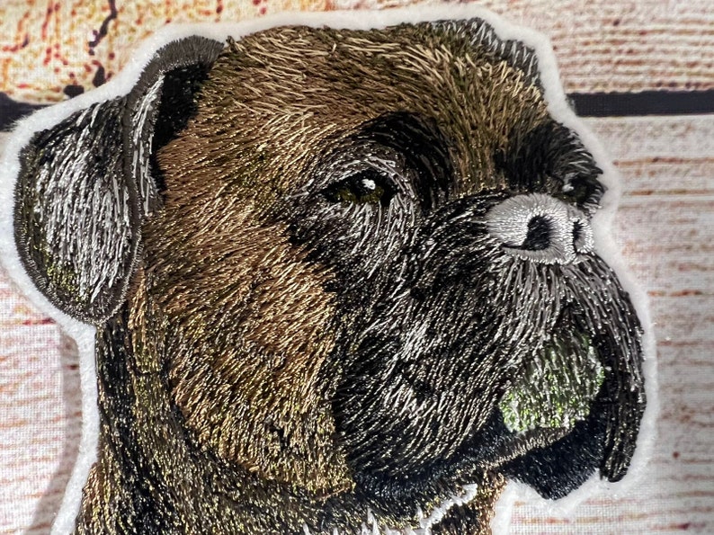 Boxer Dog Patch Pet Patch Large Patch Embroidered Patch - Etsy