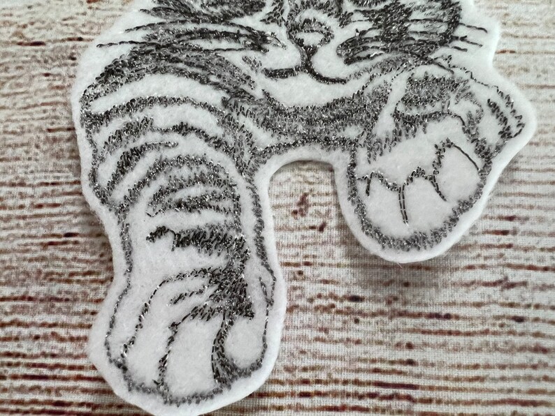 Cat Pencil Sketch Patch Kitty Patch Pet Patch Embroidered - Etsy