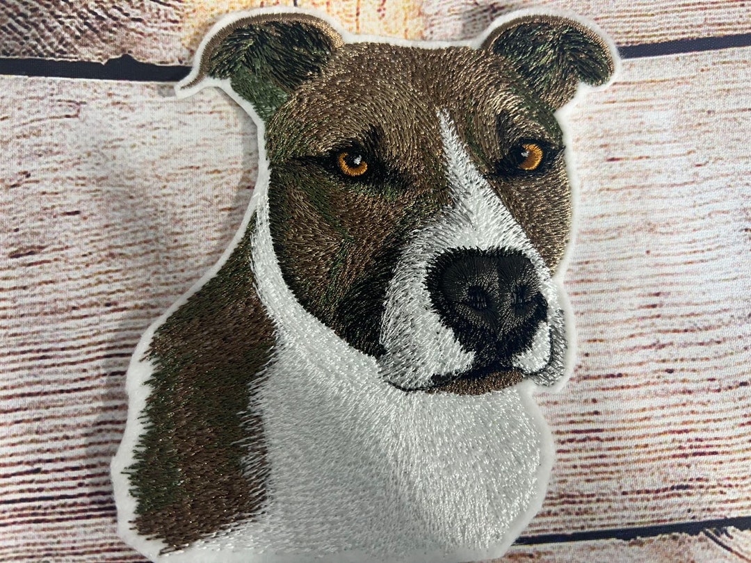 Pit Bull Patch, Dog Patch, Pet Patch, Large Patch, Embroidered Patch ...