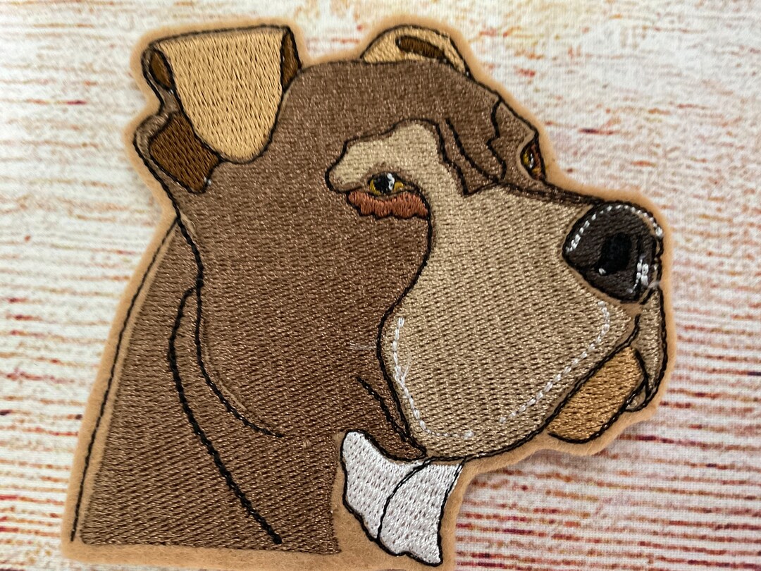 Pit Bull Medium Brown Patch, Dog Badge, Pet Patch, Embroidered ...