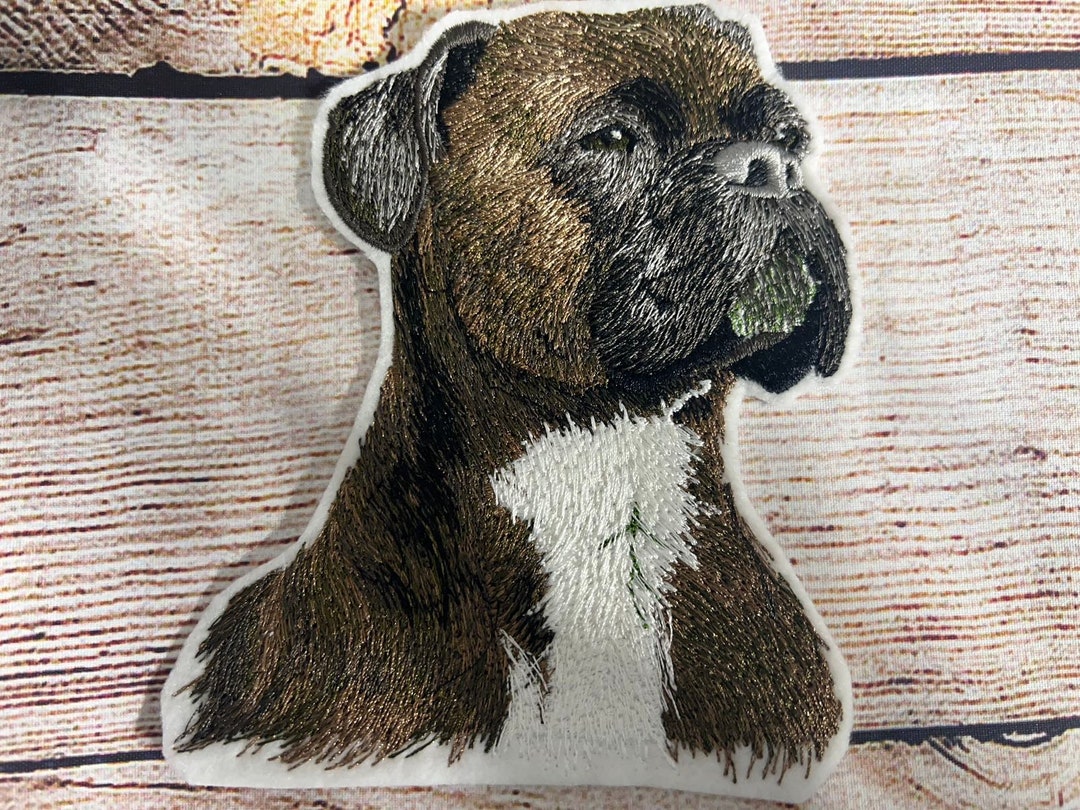 Boxer Dog Patch, Pet Patch, Large Patch, Embroidered Patch ...