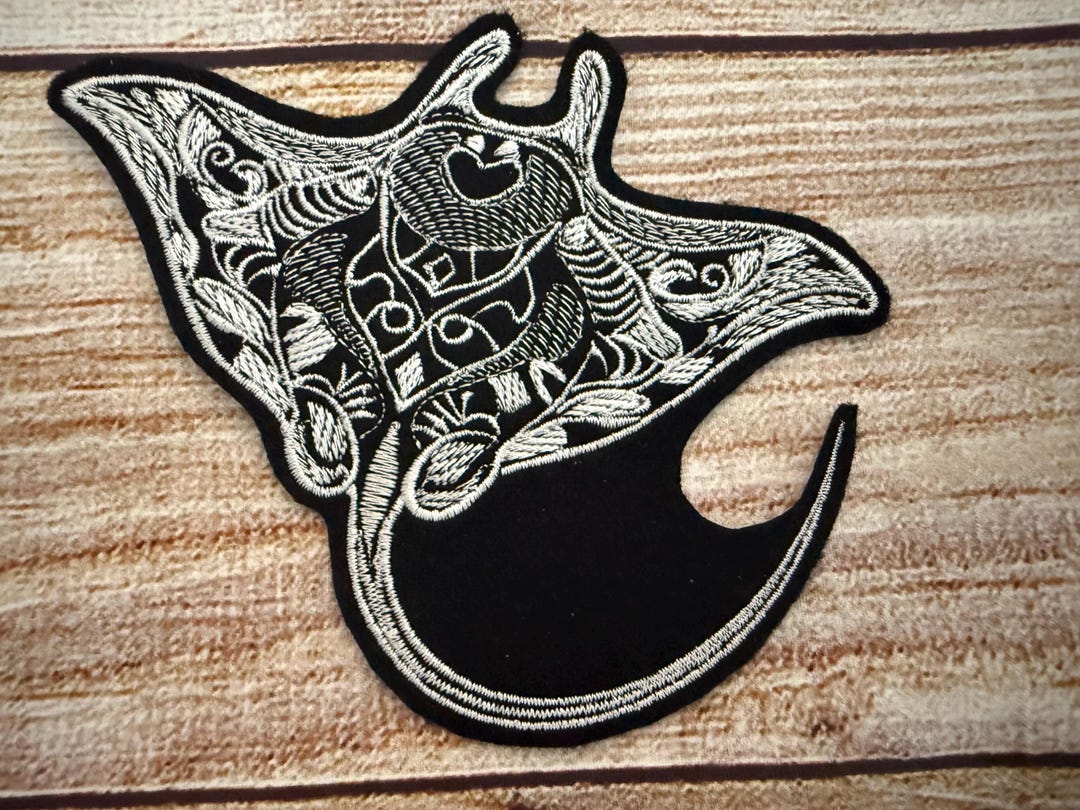Manta Ray Patch, Mantaray Badge, Stingray Embroidered Decoration, Iron ...