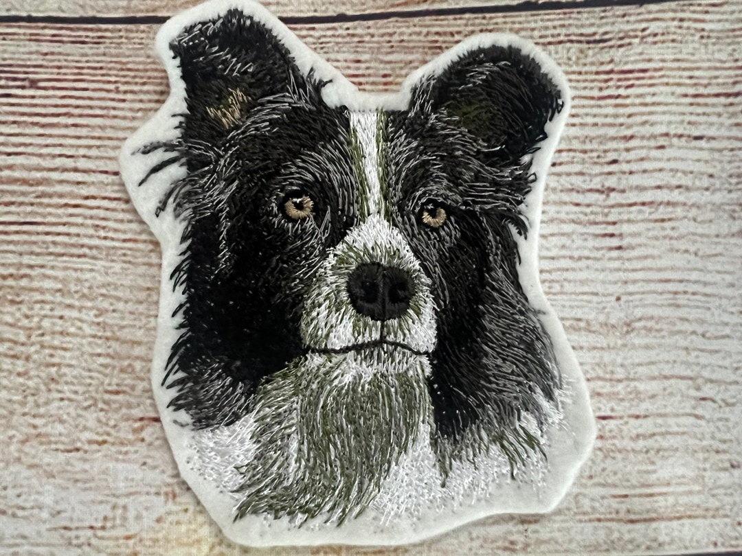 Border Collie Dog Patch, Pet Patch, Large Patch, Embroidered Patch ...